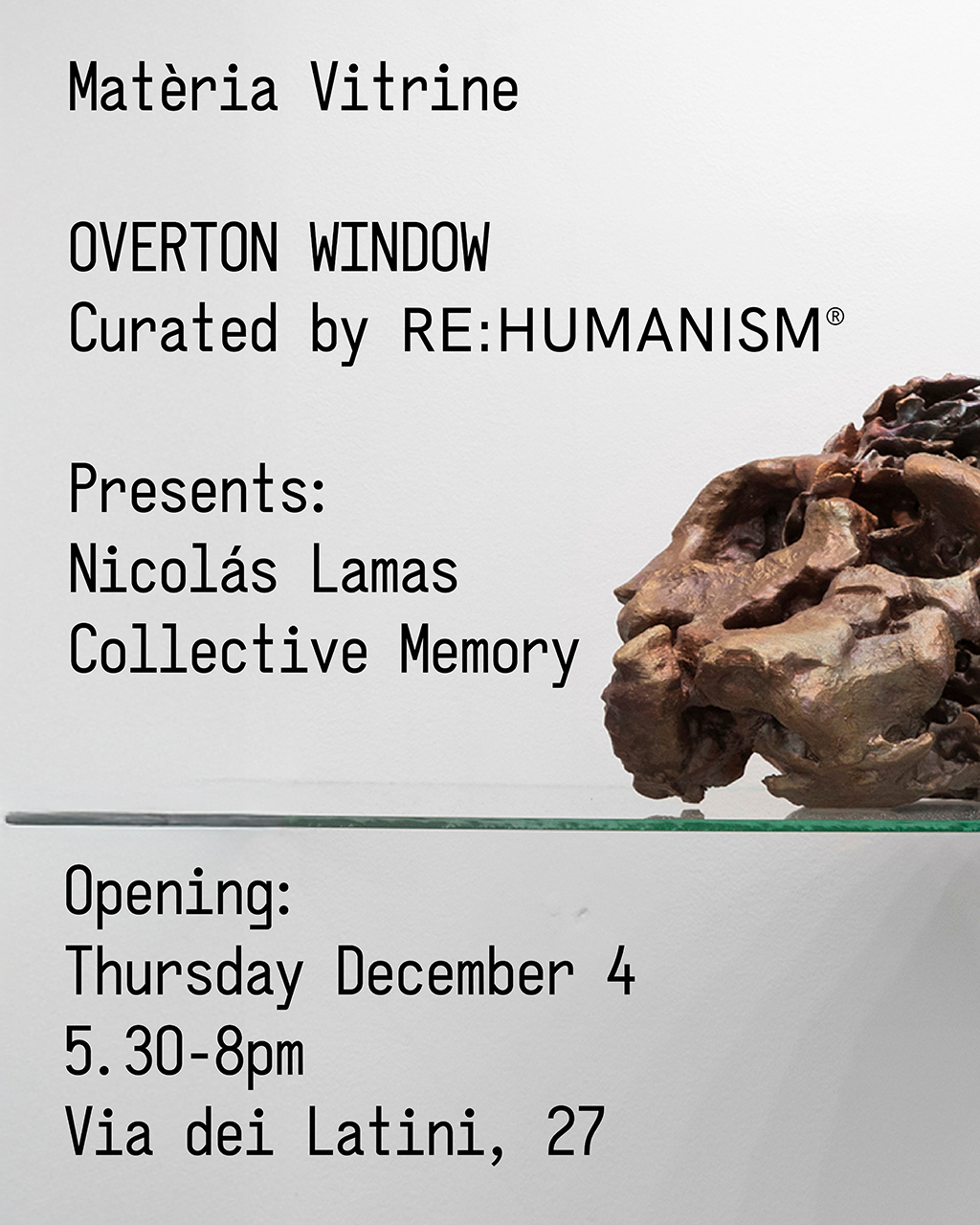 Matèria — OVERTON WINDOW, Re:humanism - Nicolás Lamas - Collective ...
